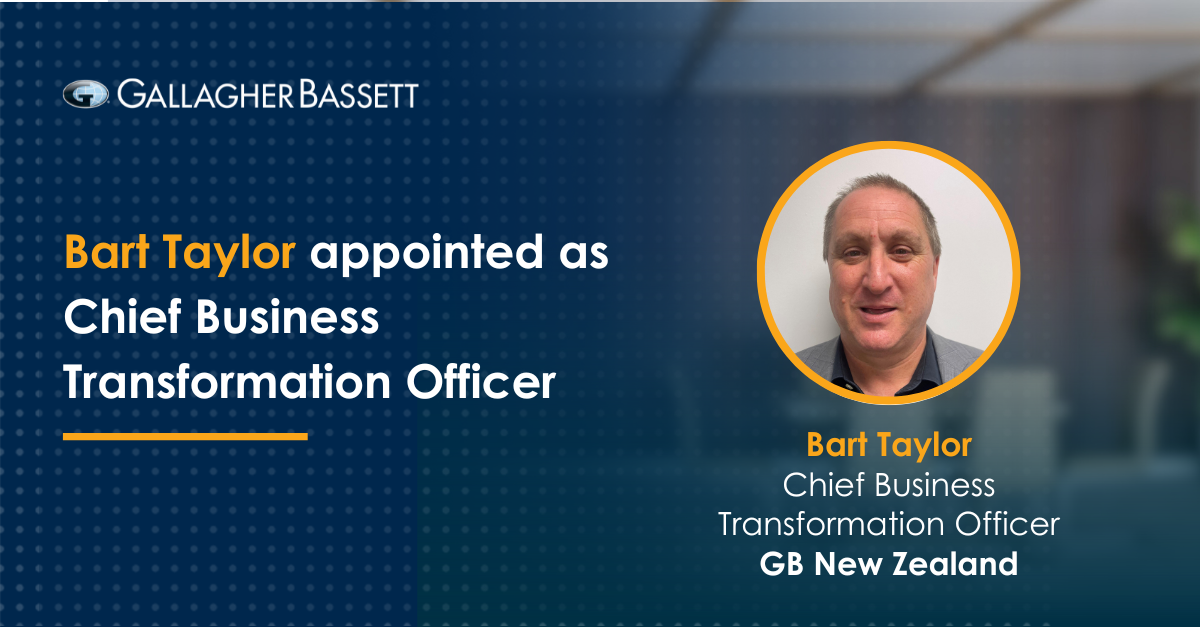 Gallagher Bassett Welcomes Bart Taylor as Chief Business Transformation Officer
